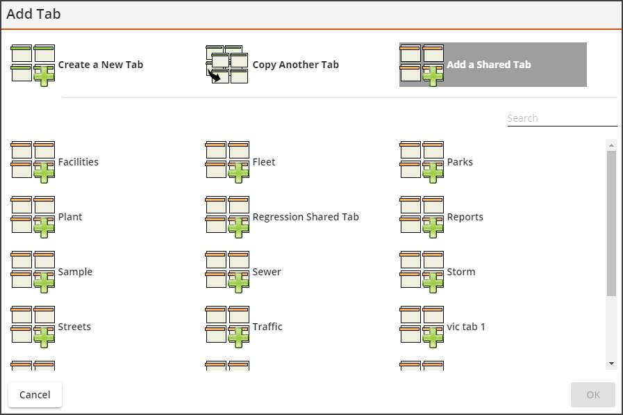 Dashboard Tabs Setup